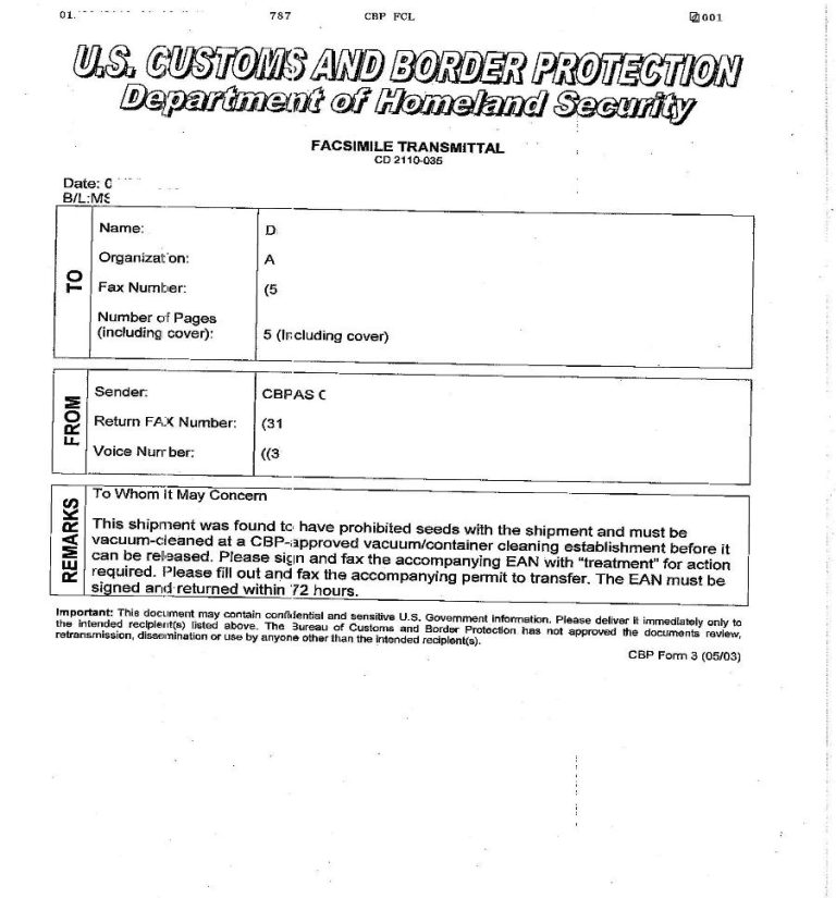 Emergency Action Notifications - e Customs Clearing